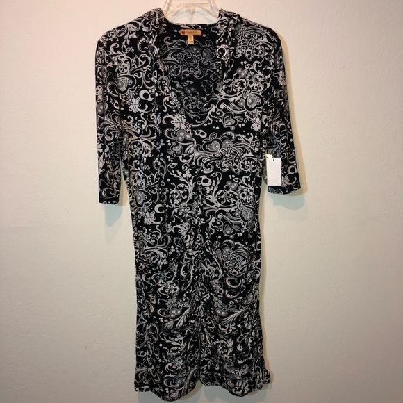 Apple Bottoms | Dresses | Apple Bottoms Plus 2x Hooded Black White ...